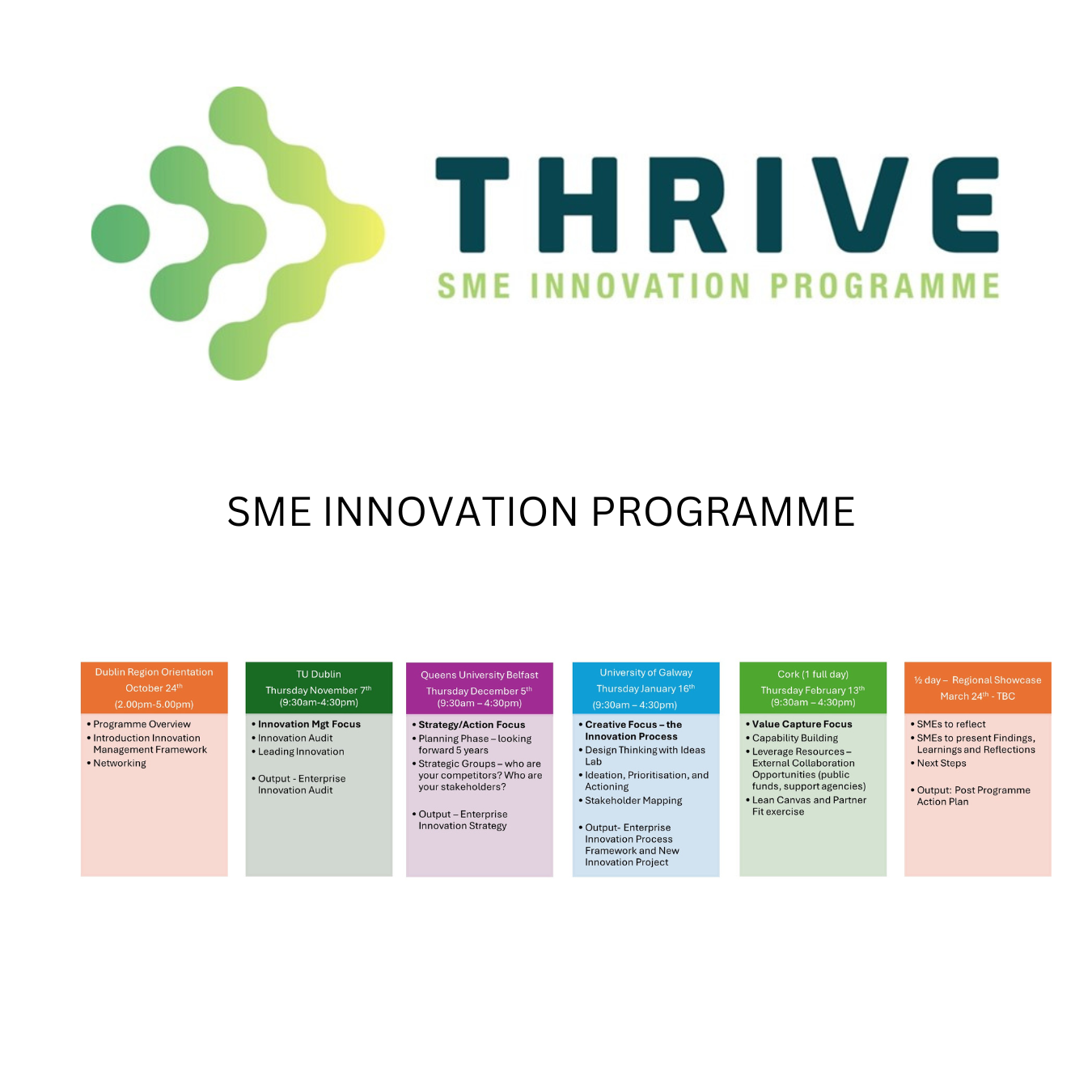 THRIVE SME Innovation Programme | GROWTHhub | News & Events | TU Dublin