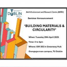 Seminar: Building Materials & Circularity | TU Dublin